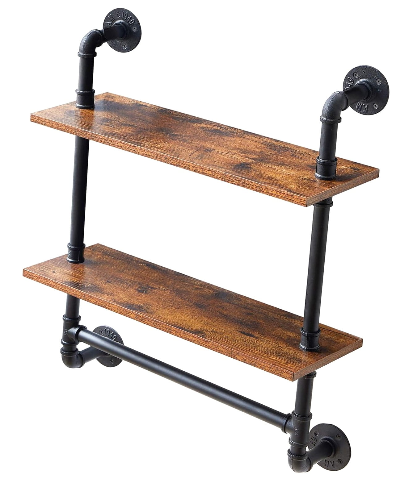 Myst Design Pipe , Iron 28.5 inches Industrial Pipe , 2-Tier Wall with ...