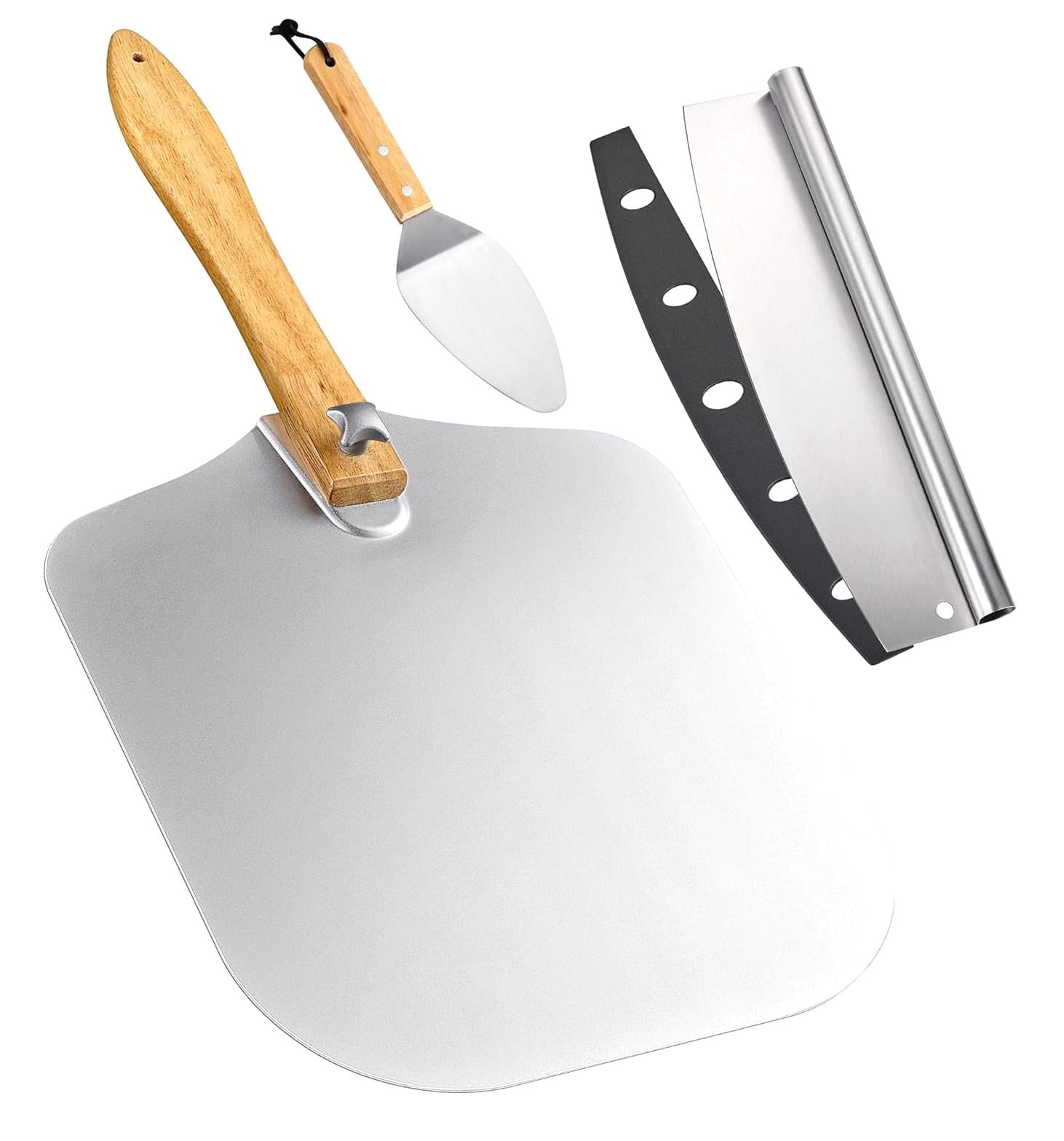 Myst Design Pizza Peel Aluminum Pizza Spatula Set, 14 inch Metal Pizza ...