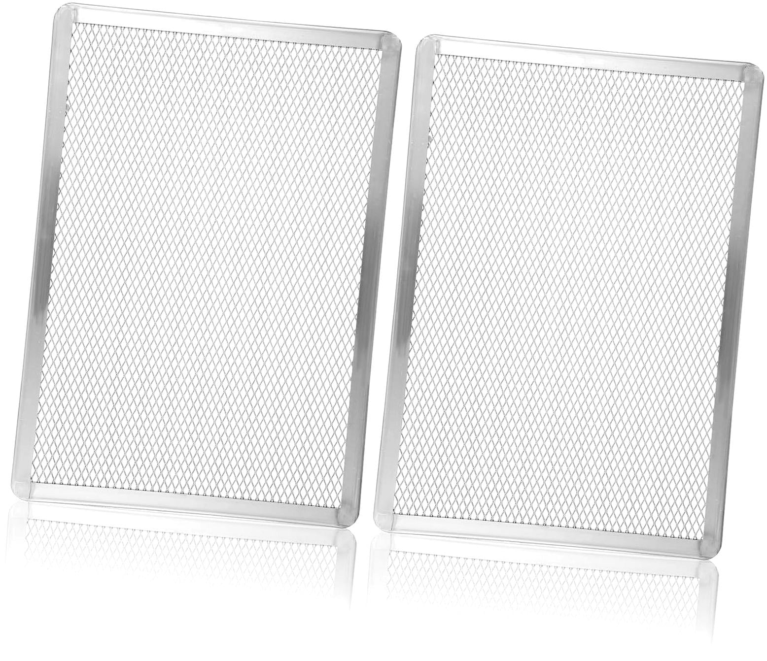 Myst Design Pizza Screen 11 x 15.6 Inch 2 Pack Rectangular Aluminum ...