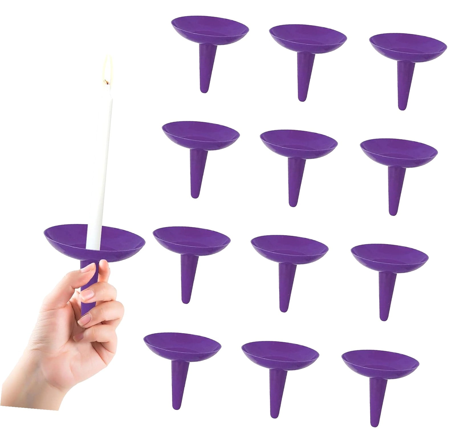 Myst Design Plastic Holders, 20pcs Protectors White Candlestick Holders ...