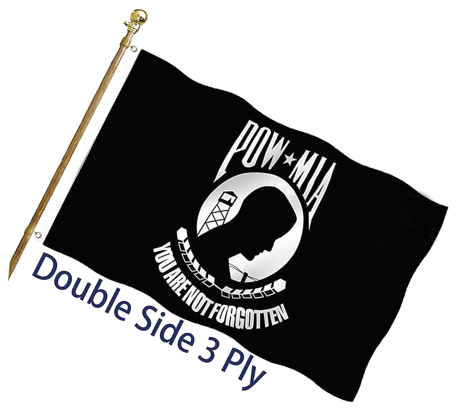 Myst Design Pow Mia 3x5 Ft Polyester Pow Flags Double Sided 3 Ply ...
