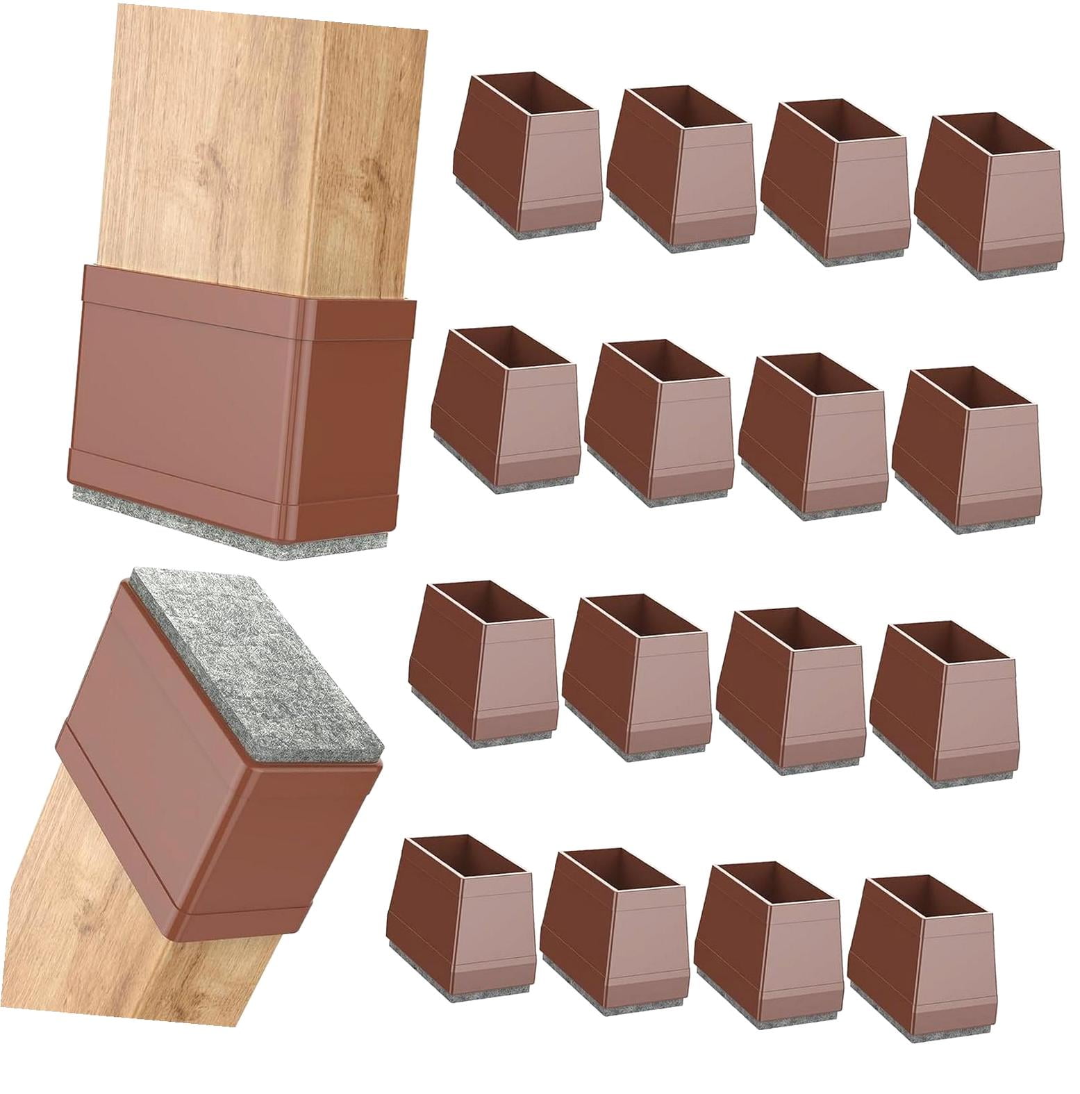 Myst Design Rectangular Chair Leg Protectors for Hardwood Surfaces, 16 ...