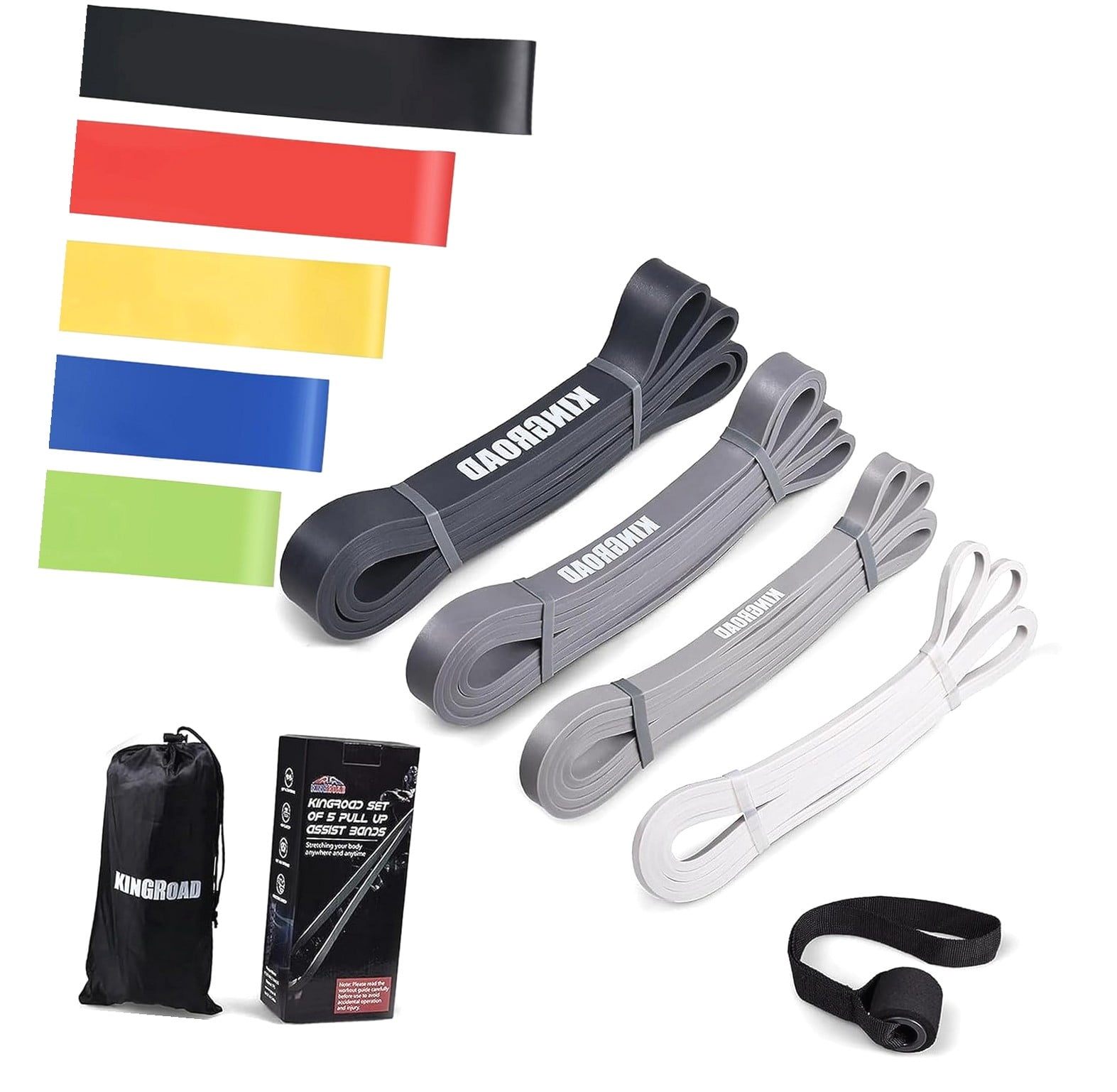 Myst Design Resistance Band Pull Bands, Set of 5 Resistance Exercise ...