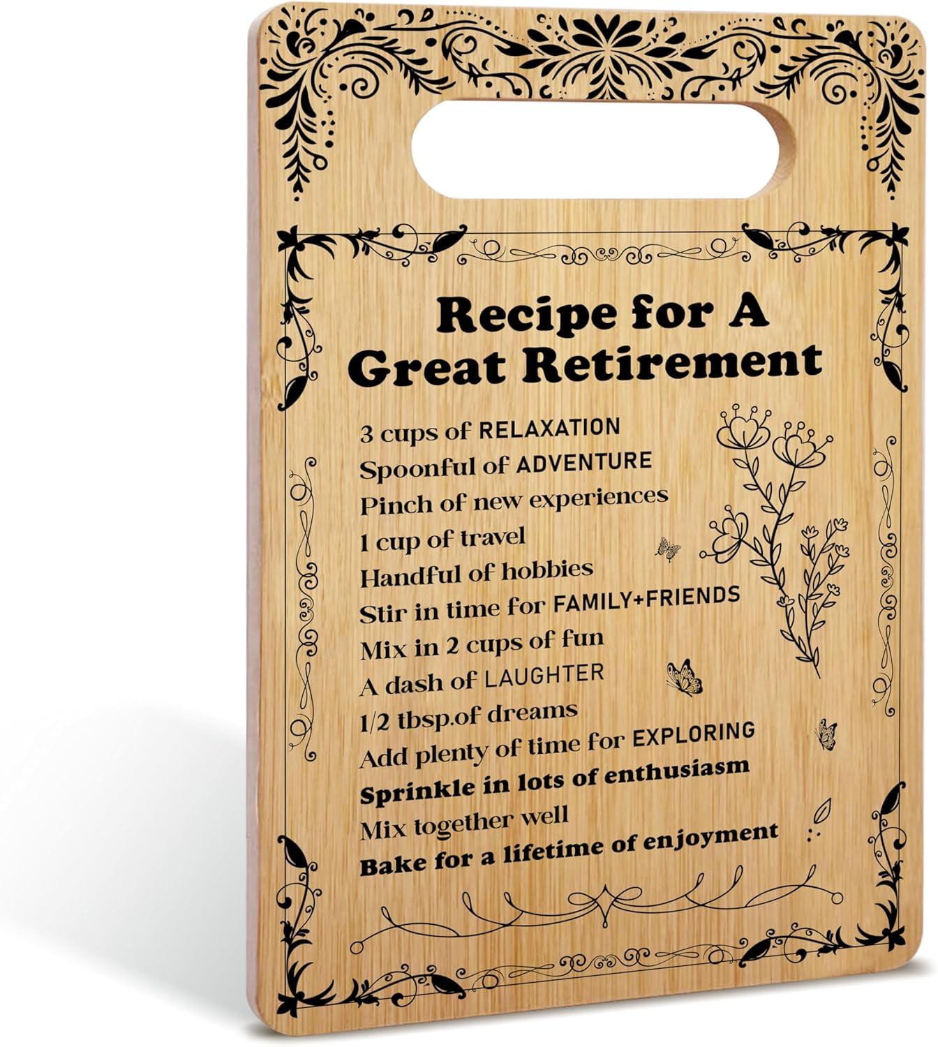 Myst Design Retirement Gift for, que Recipe Happy Retirement Cutting ...