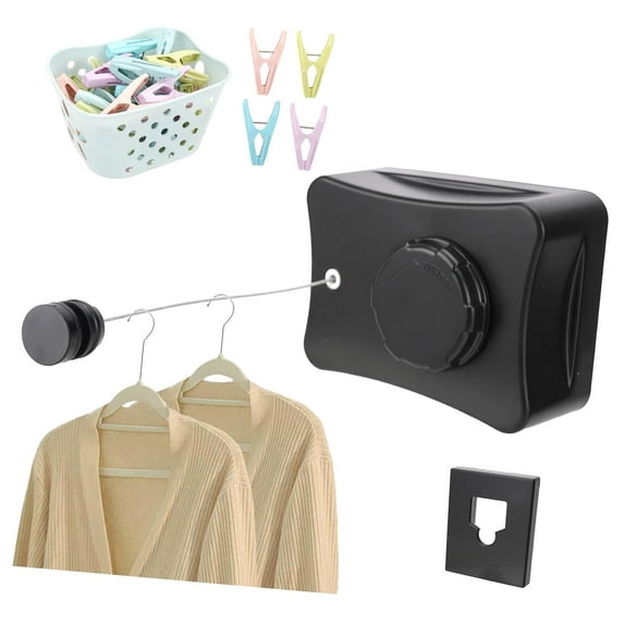 Myst Design Retractable Clothesline Indoor Clothes Drying Kit, 16.7Ft ...