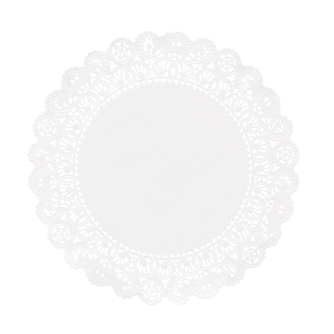 Myst Design Round Paper Doilies - 100 Pcs. 8-Inch - Decorative White Lace Doilies - Safe and ...