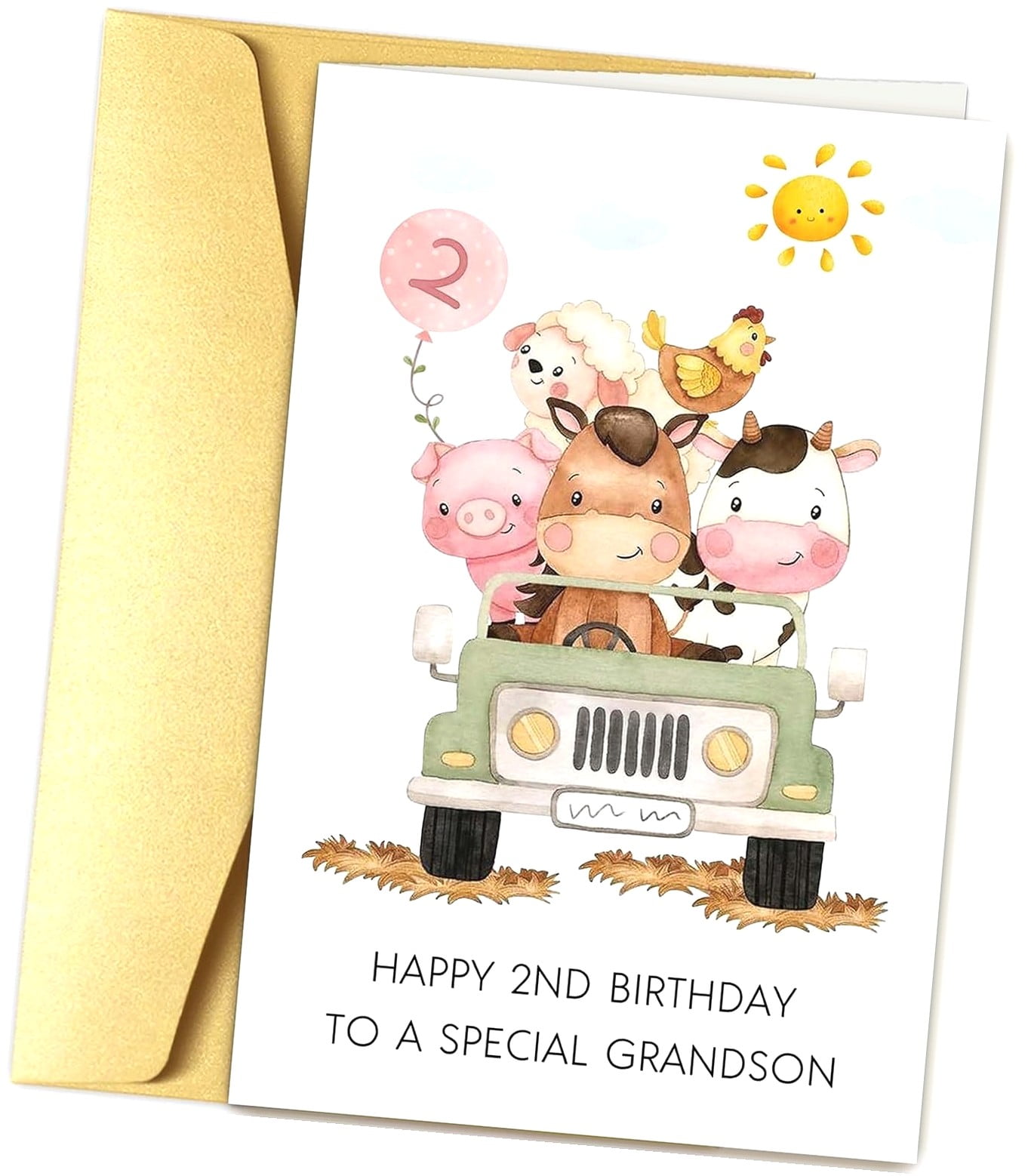 Myst Design Second Birthday Card for Grandson, Happy 2nd Birthday from ...