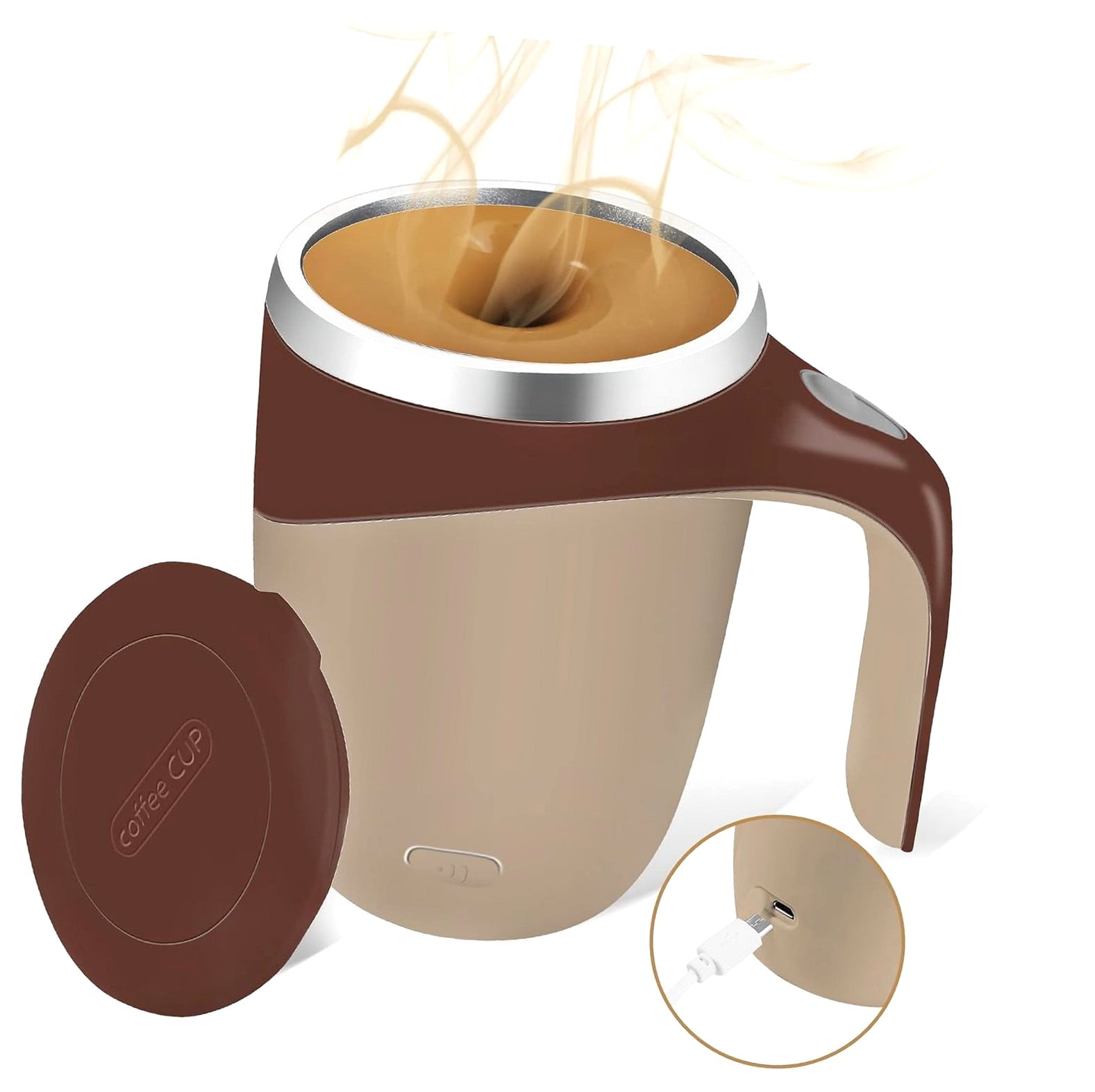 Myst Design Self Stirring Mug, Rechargeable Automatic Self Stirring Cup ...