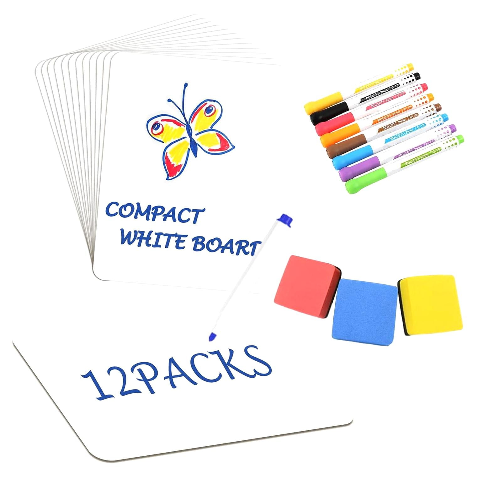 Myst Design Small White Boards, Set of 12, Mini Whiteboards 9x12 Inches ...