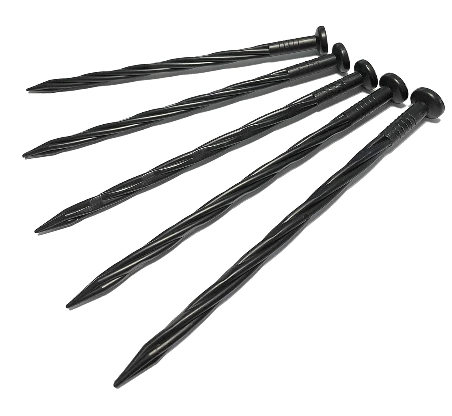 Myst Design Spiral Landscape Anchors, 8 Inches, 60 Pieces, Plastic ...