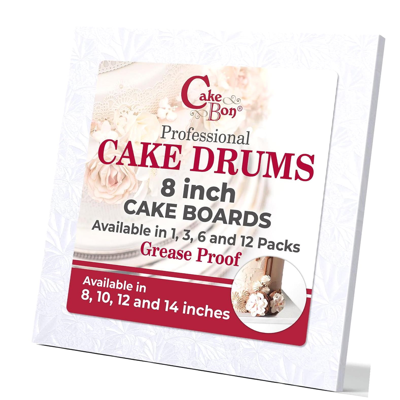 Myst Design Square Cake Boards - 1/2 Inch Thick Bases - 8 Inch Expertly ...