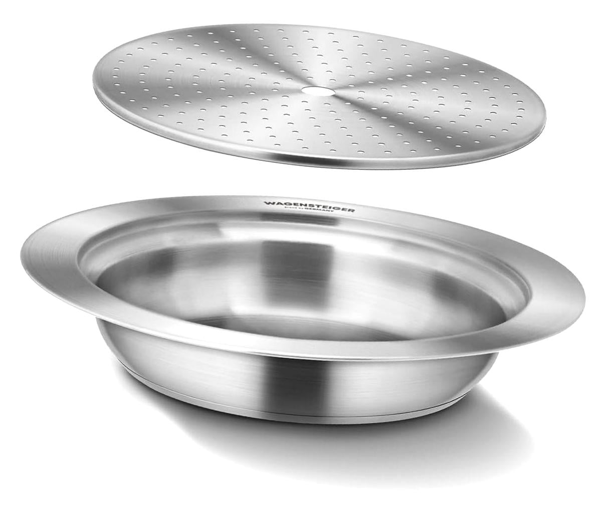 Myst Design Stainless Steel Steam Food Warmer Pan with Perforated Tray ...
