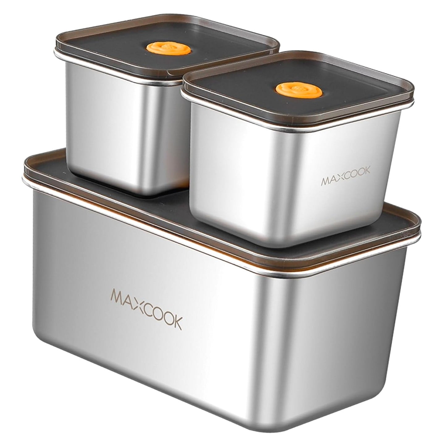 Myst Design Steel Food Containers with , 18.6 oz and 71 oz Container ...
