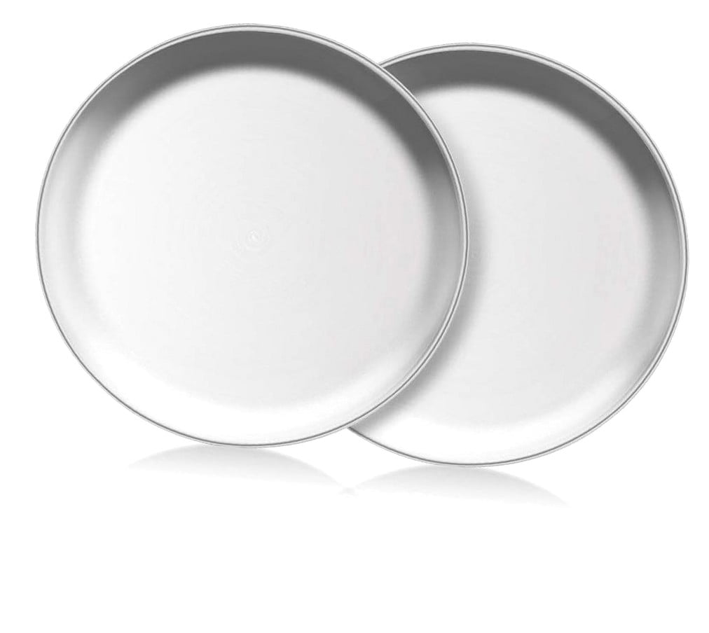 Myst Design Steel Plate 2 Set Round Metal Dinner Plates 13.5 Inch ...