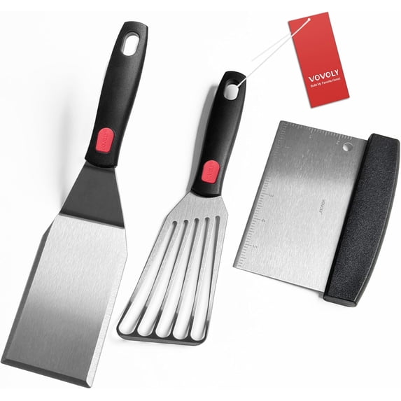 Myst Design Steel Set with Handle, Metal Spatulas for Kitchen Use ...