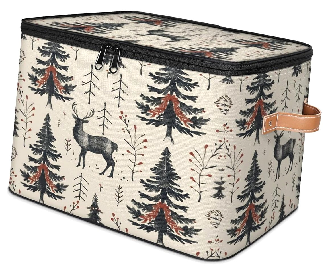 Myst Design Storage Bin with Storage Basket with Zipper, Deer ...