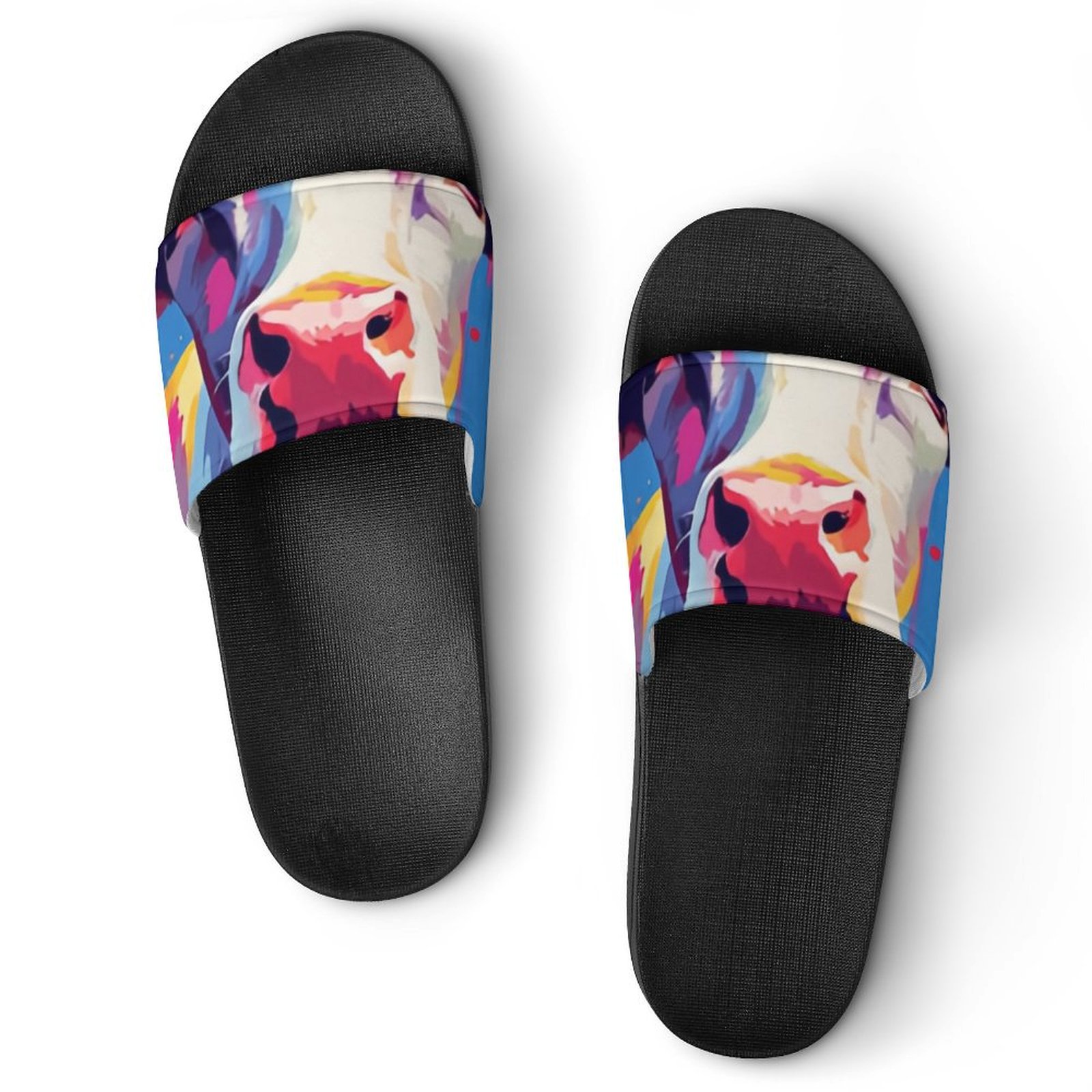 Myst Design Stylish Black Slides for Men Women, Experience Mesmerizing ...