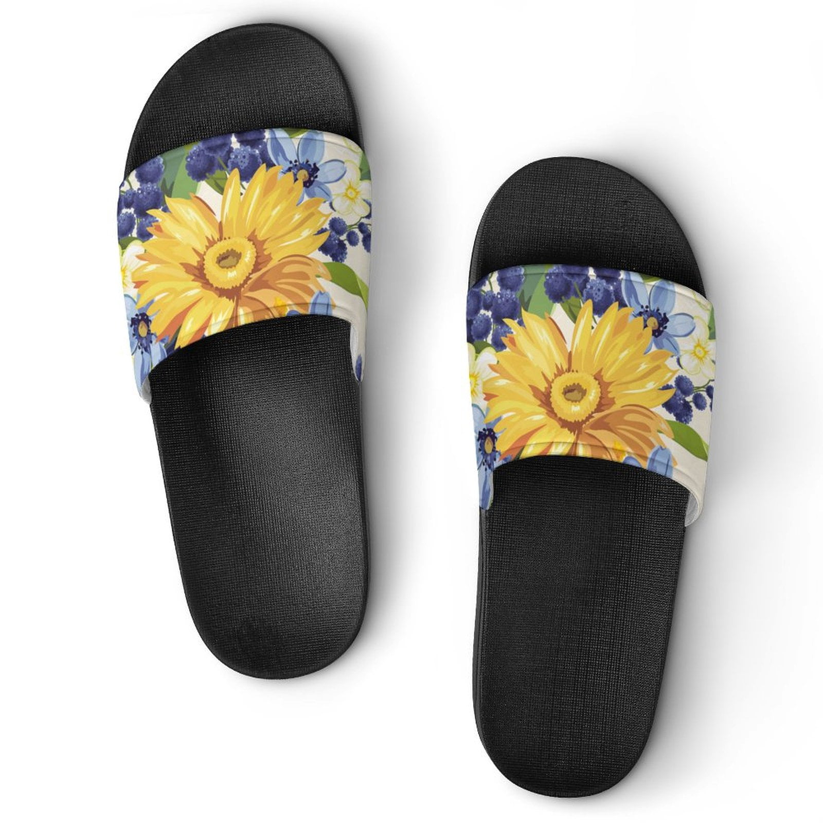 Myst Design Stylish Black Slides for Men Women, Vintage Beautiful ...
