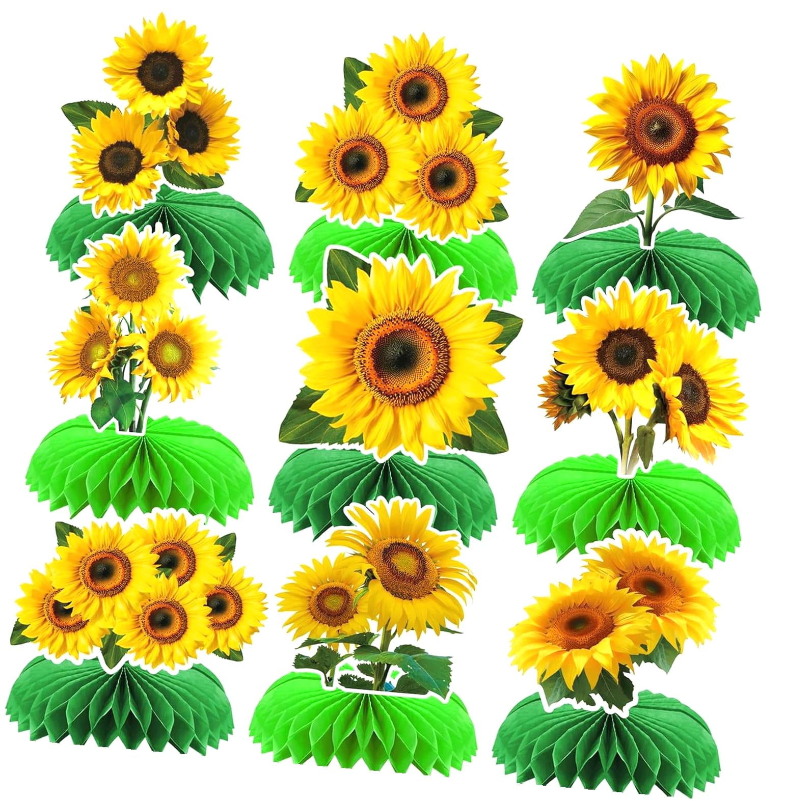 Myst Design Sunflower Honeycomb Table Centerpieces for Party Decorations, Sun Flowers ...