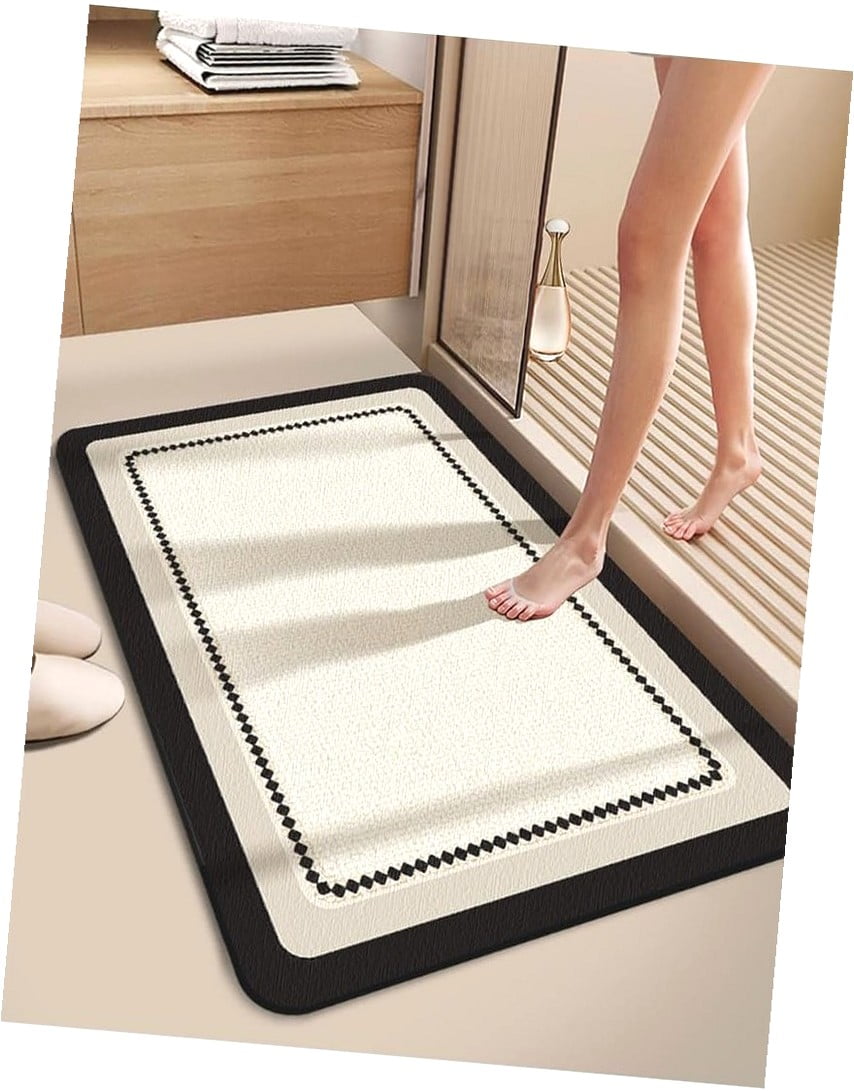 Myst Design Thin Mat Rug, Rubber Mats for Bathroom, Quick Dry, Fit ...