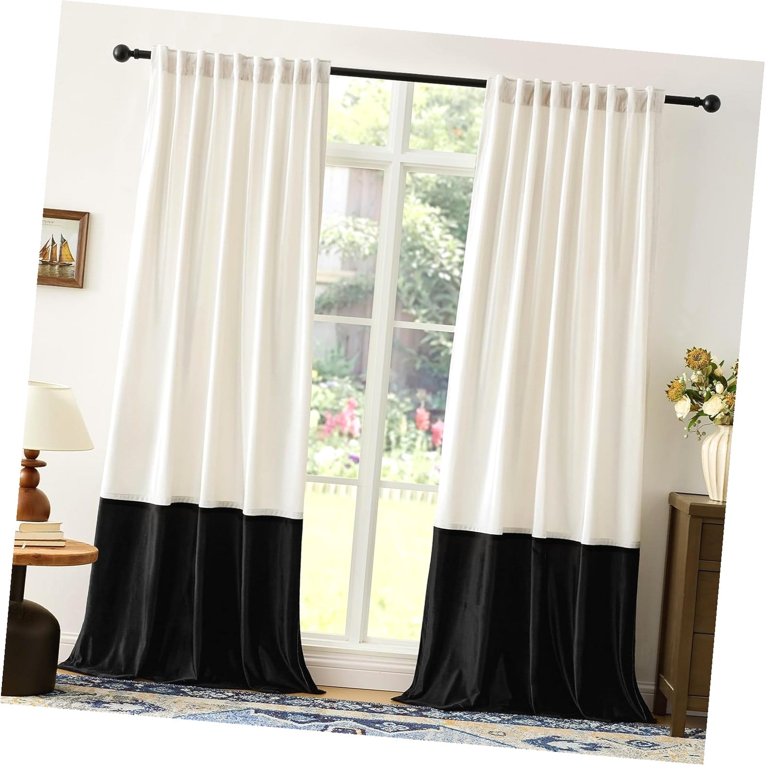 Myst Design Velvet Curtains 84 Inches Long Room Darkening, 2 Panels ...