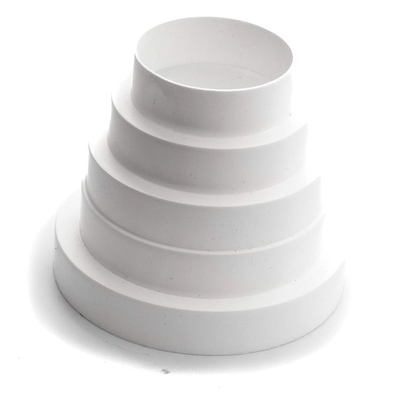 Myst Design Vent Adapter 3" 4" 5" 6" White Plastic Duct Reducer ...
