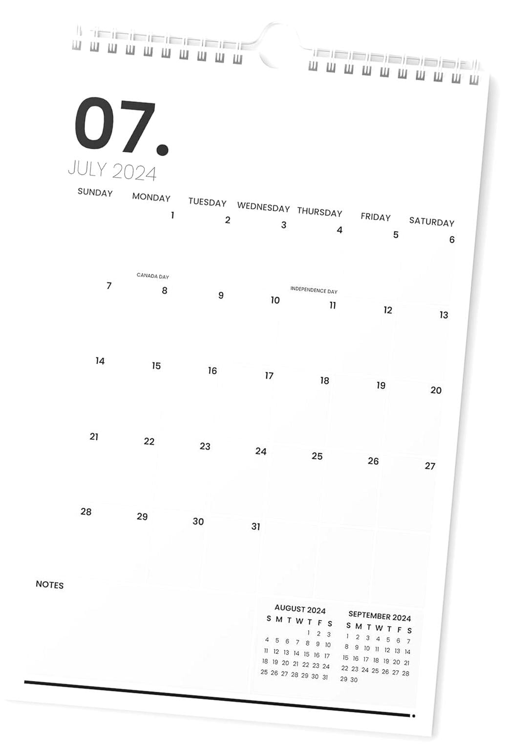 Myst Design Vertical Wall Calendar 2024-2025, 11x17 Inches, Extends ...