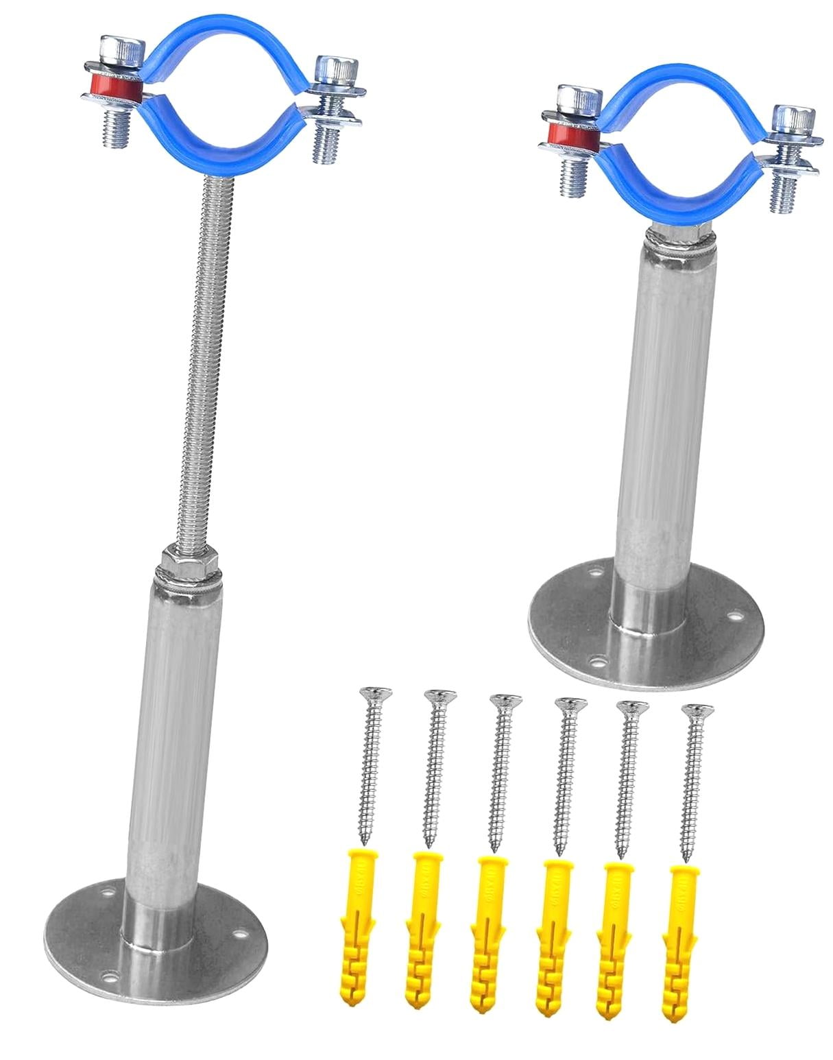 Myst Design Wall and Ceiling Mount Pipe Supports, Adjustable Pipe ...