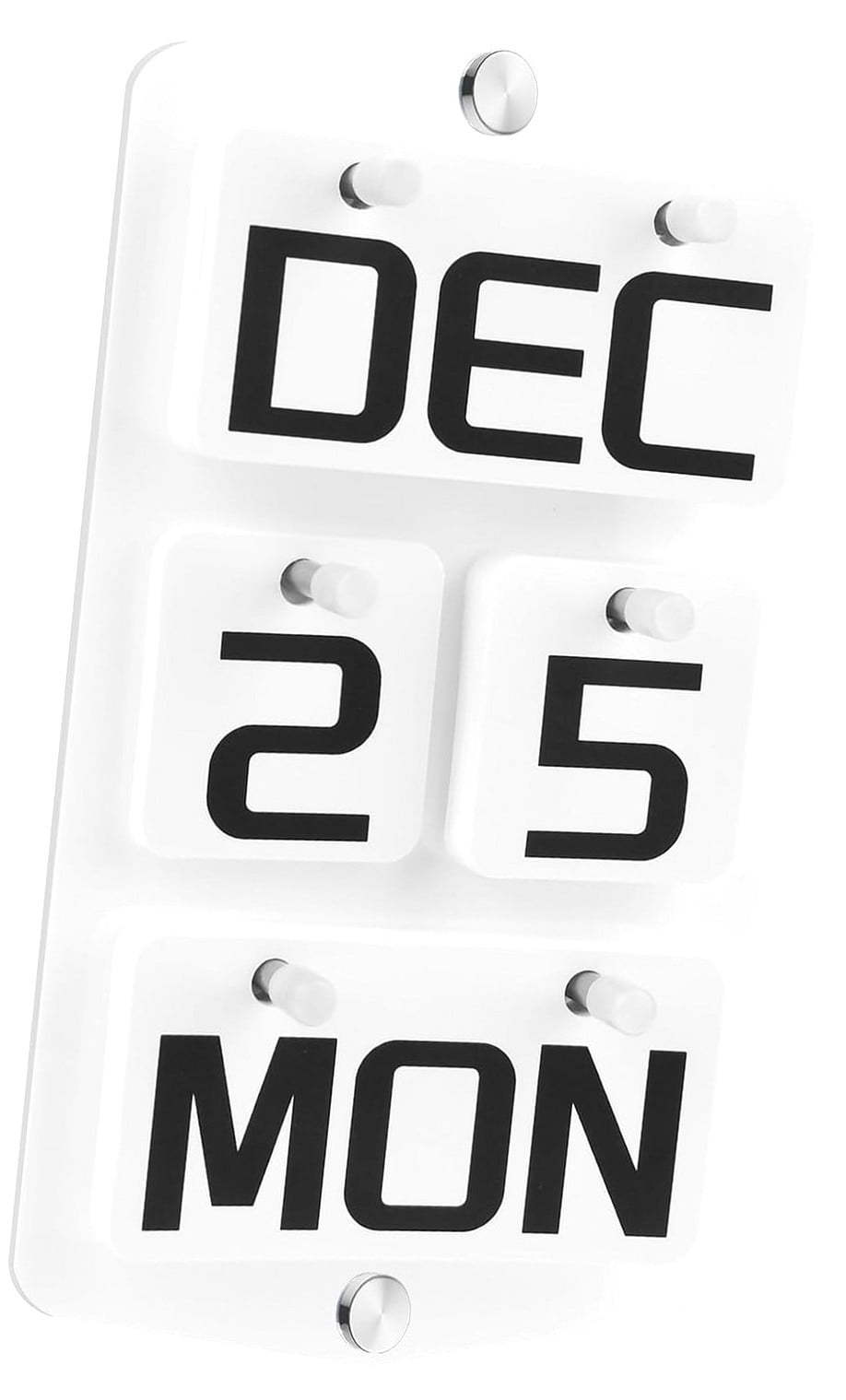 Myst Design Wall Mount Acrylic Calendar, Perpetual 2026 Daily Display ...