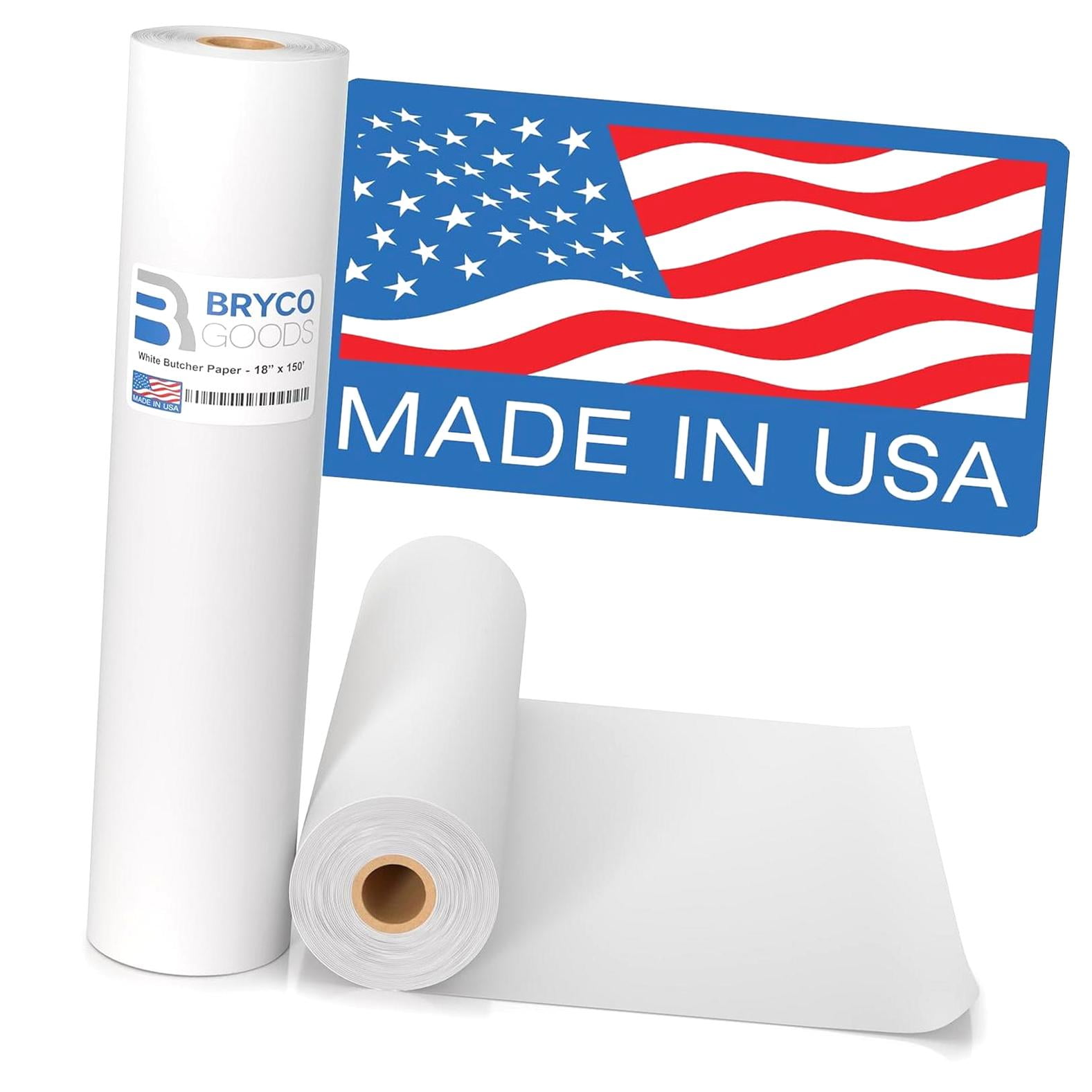 Myst Design White Kraft Butcher Paper Roll - 18 Inch x 150 Feet ...