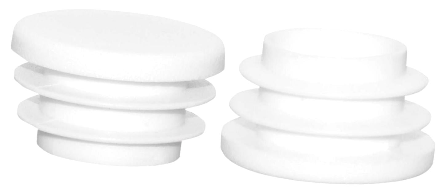 Myst Design White Ribbed Round Tube Inserts Chair Plastic Plugs End ...