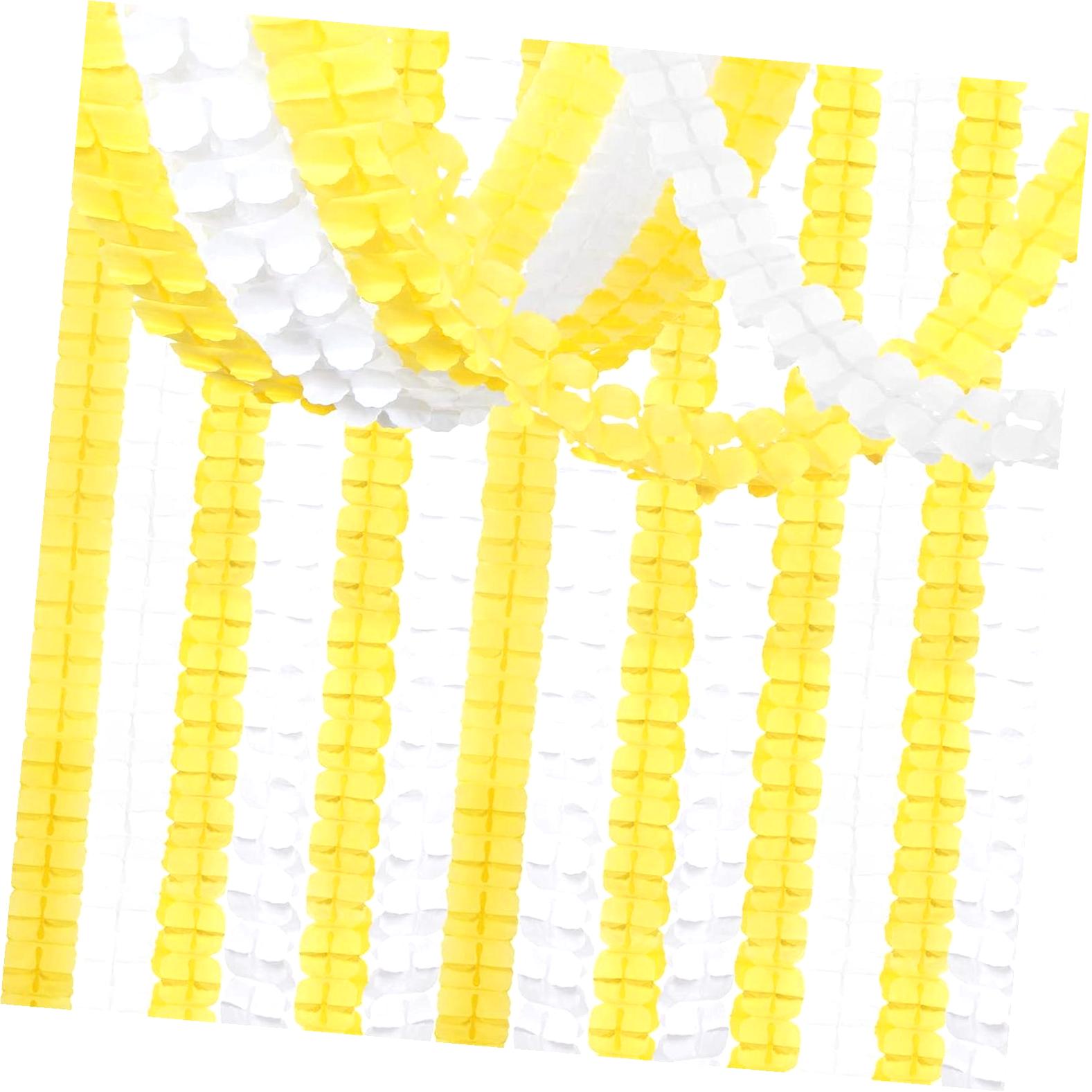 Myst Design White-Yellow Party Decorations Streamers Garland - 157Ft ...