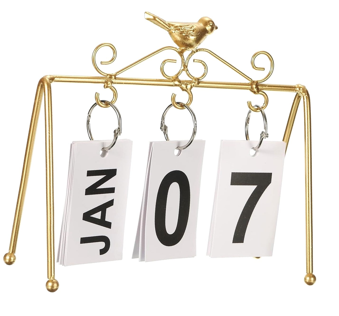 Myst Design Wood Perpetual Calendar, Turn Page Month Date Display for ...