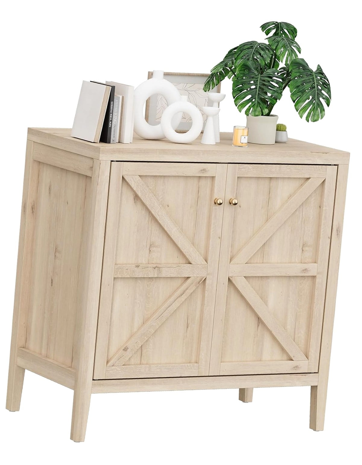 Myst Design Wood Sideboard Buffet Cabinet with Doors Farmhouse Kitchen ...