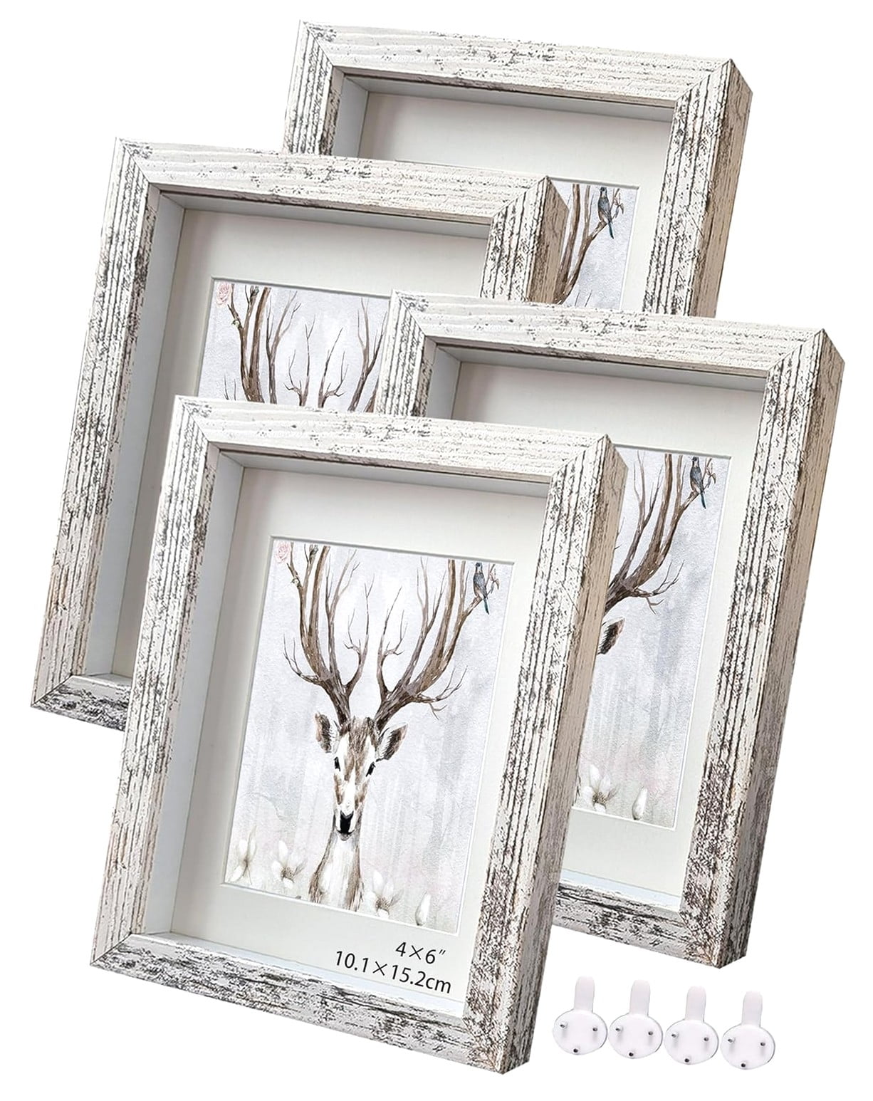 Myst Design Wooden 4x6 Shadow Box Frame Farmhouse Style Small Shadow ...