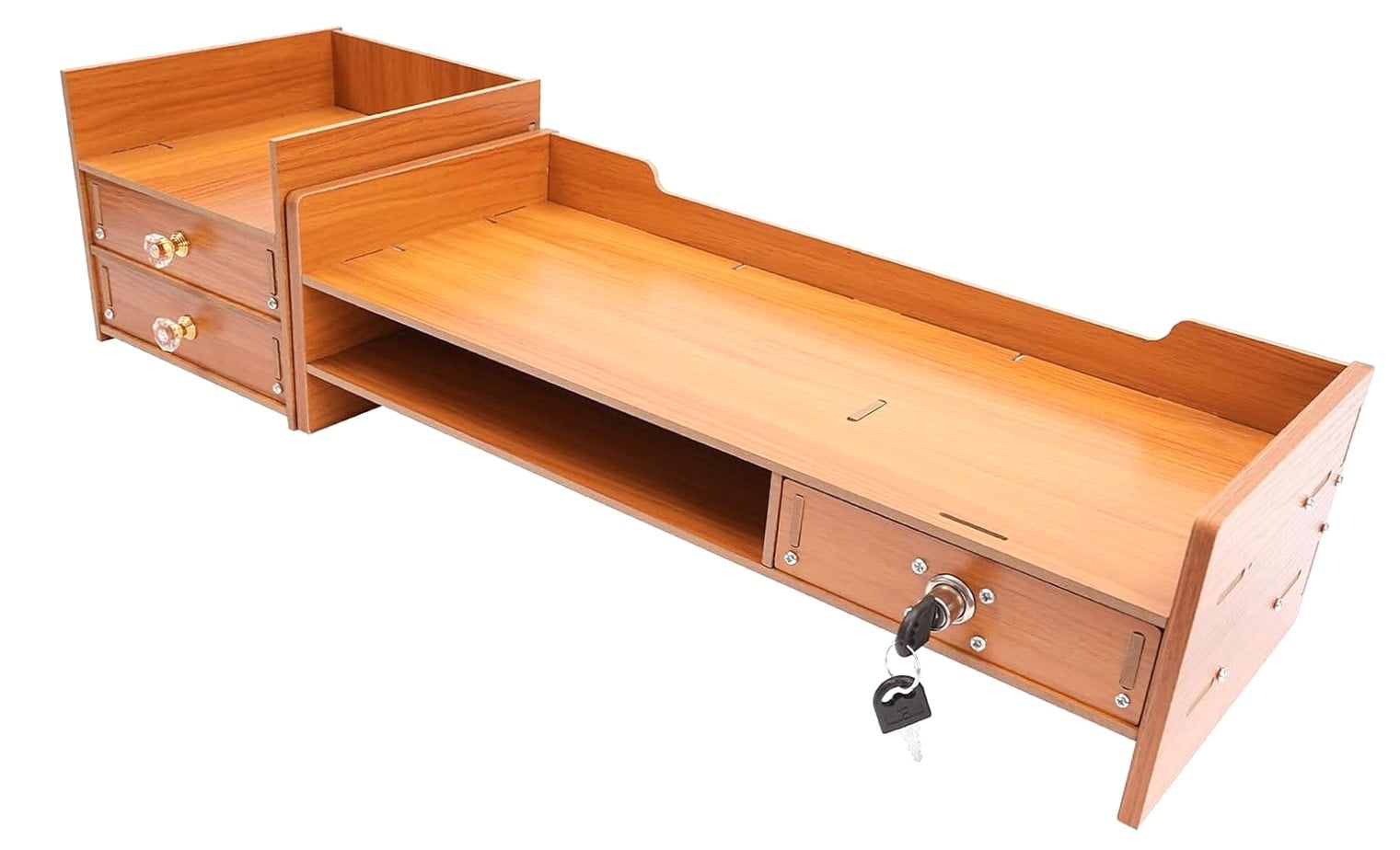 Myst Design Wooden Desk Organizer with Drawers, Office Supplies for ...