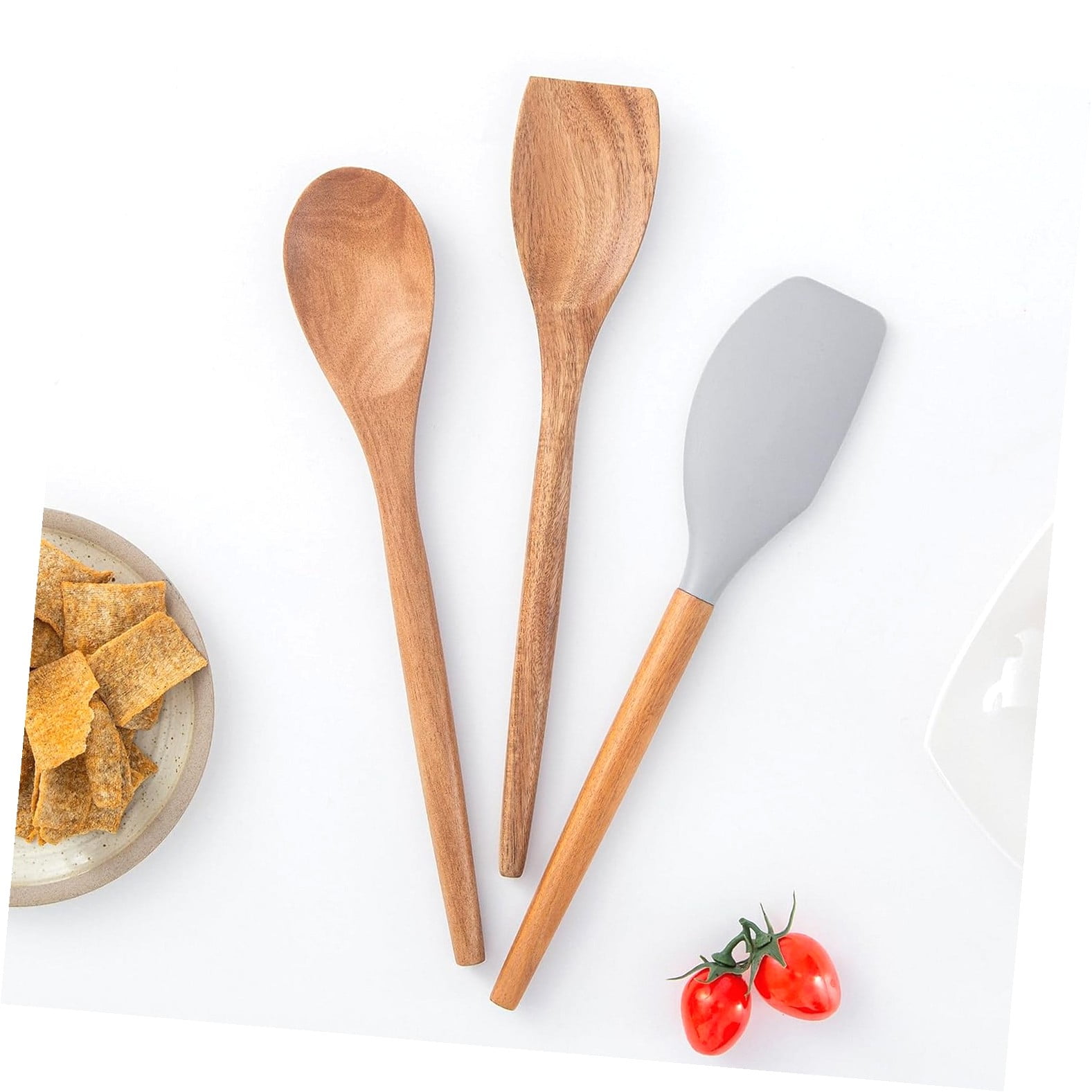 Myst Design Wooden Spoons For Cooking, Wooden Utensils Set, Non-Stick ...
