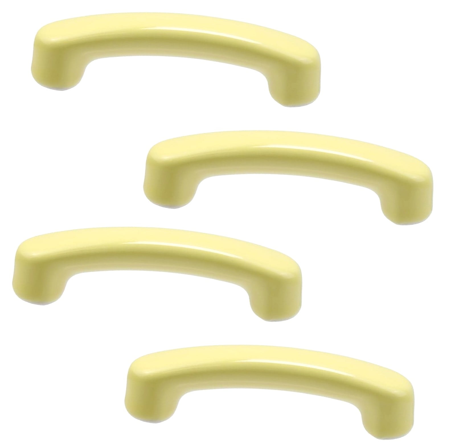 Myst Design Yellow Glossy Ceramic Pulls Handle Cabinet Pulls, Arch ...