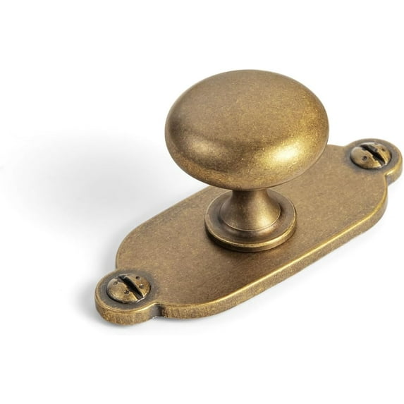 Myst Design Zinc Alloy Cabinet Knob with Backplate Single Hole Center ...