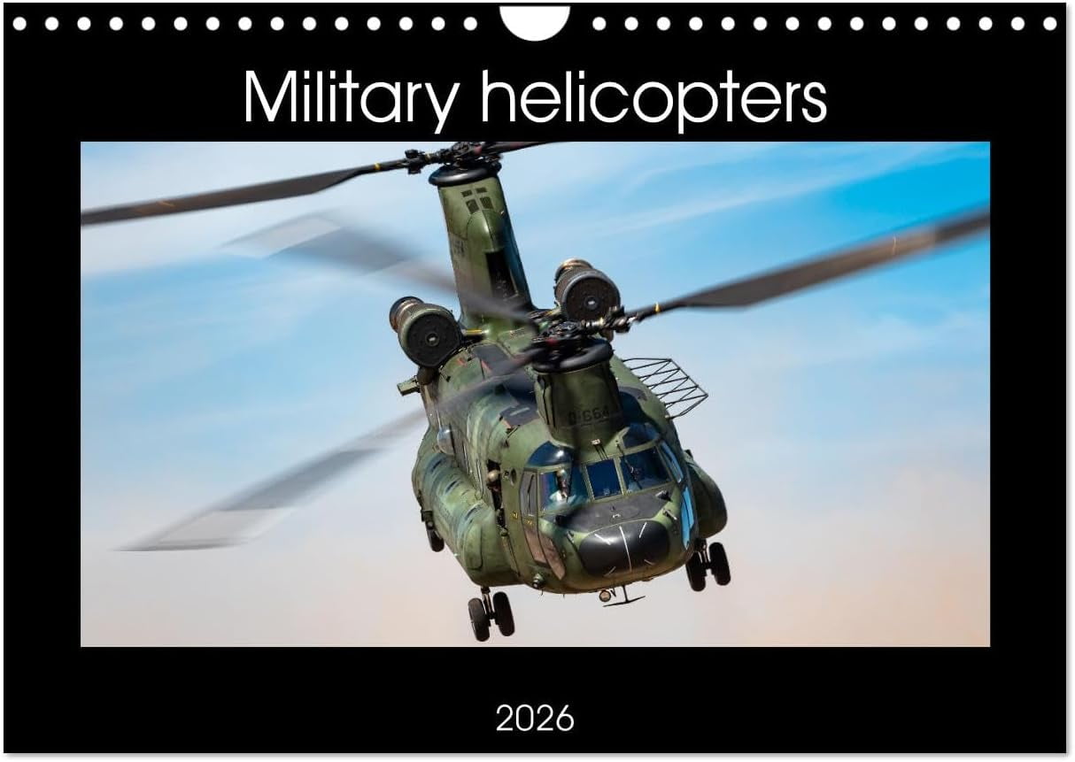 Myst Design helicopters (Wall Calendar 2026 DIN Landscape), 12 Month ...