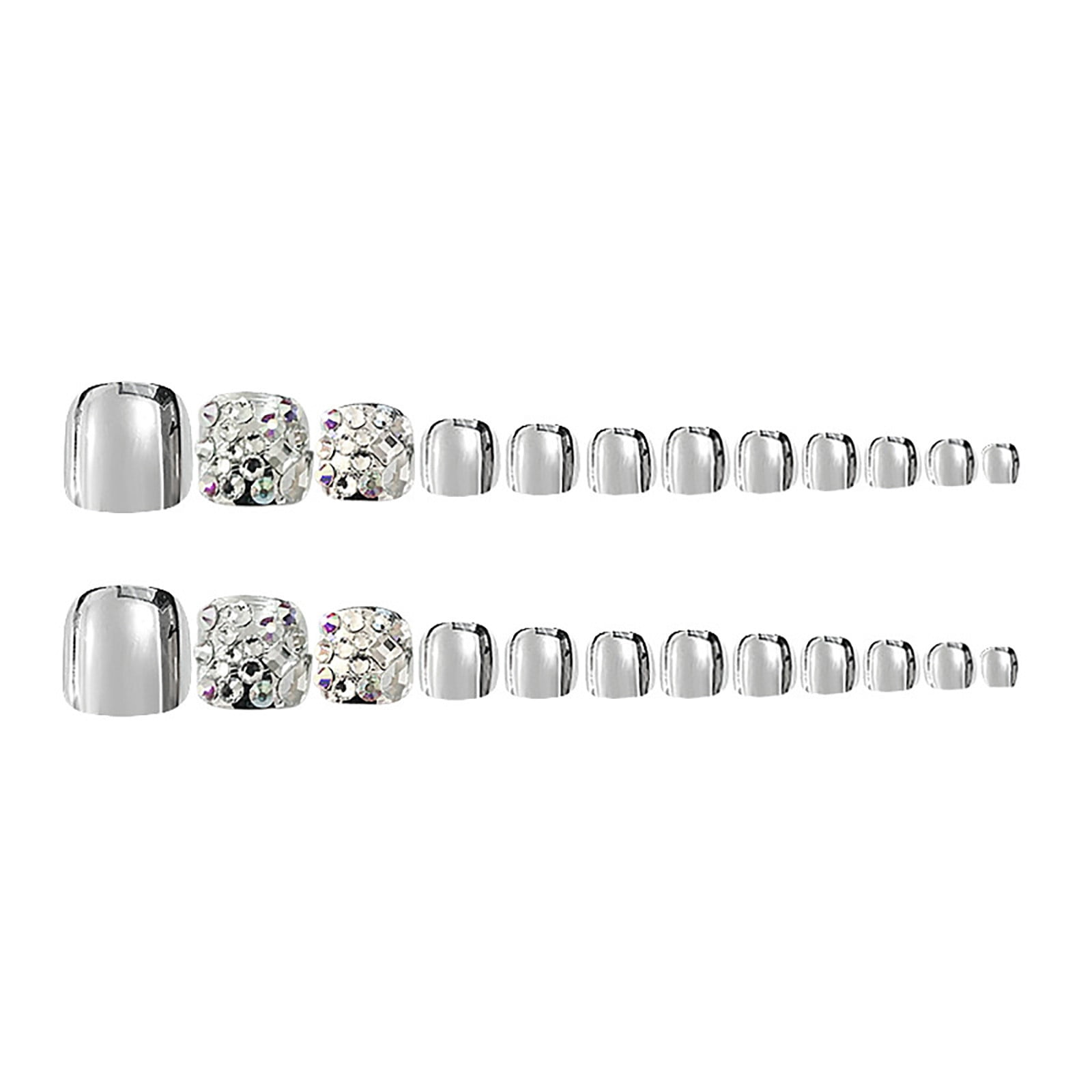 Mysterious Cat Eye Nail Patch With Jelly Easy Press On Gel Toe Nail