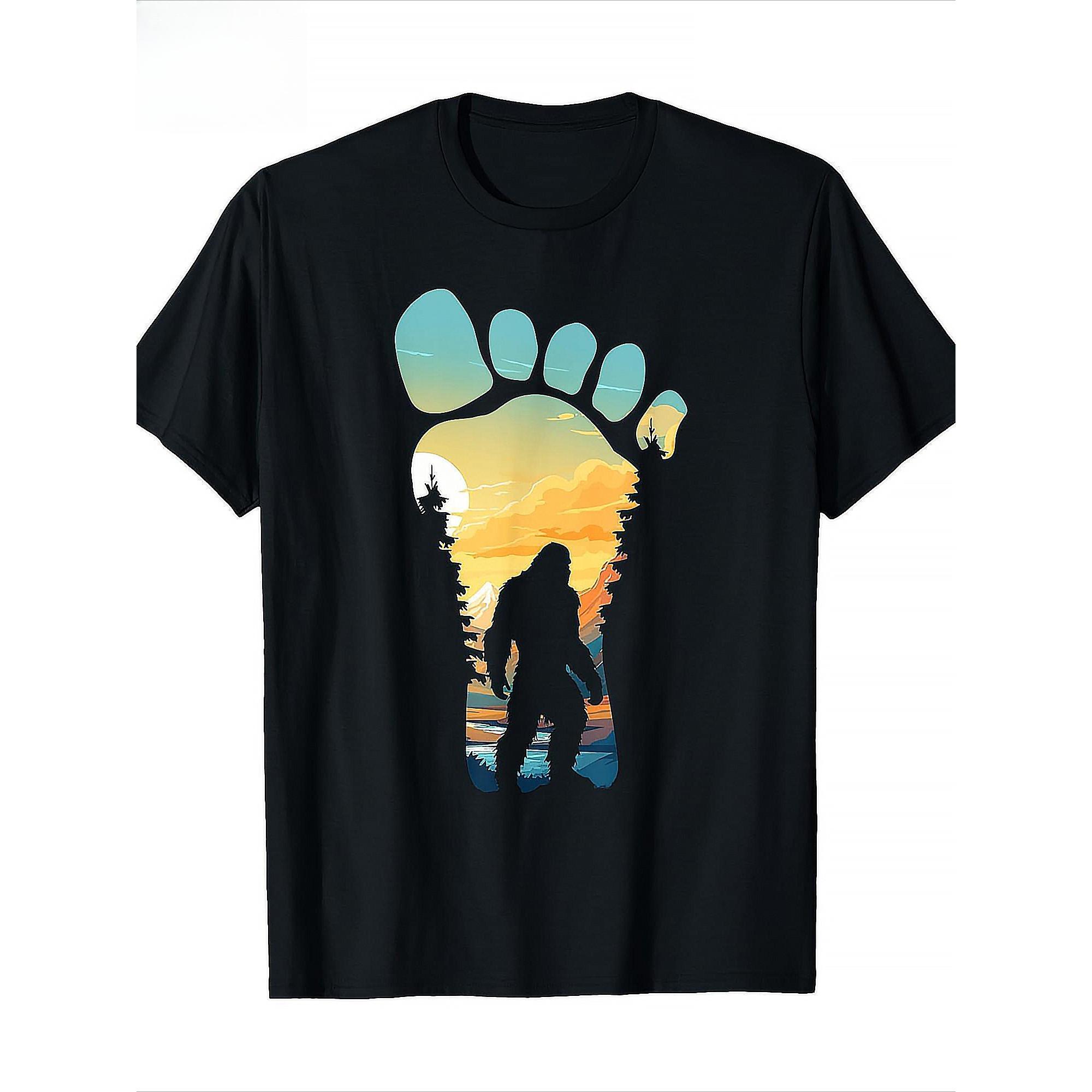Mysterious Creature Outdoor Adventure Tee. Features “Bigfoot - shaped ...