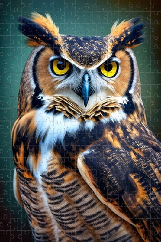 Mysterious Great Horned Owl 500 Piece Puzzle Fun and Challenging ...