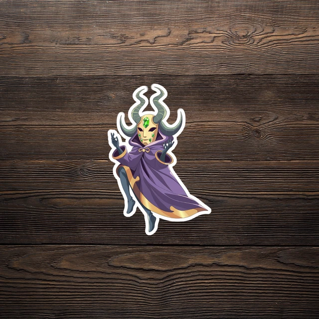 Mysterious Masked Mage Fantasy Sticker - Adorable Magical Character ...