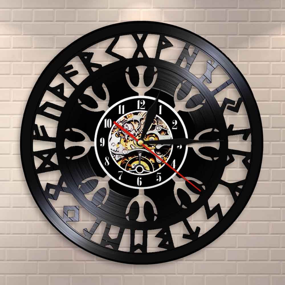 Mysterious Norse Magick Viking Compass Wall Clock Norse Talisman ...