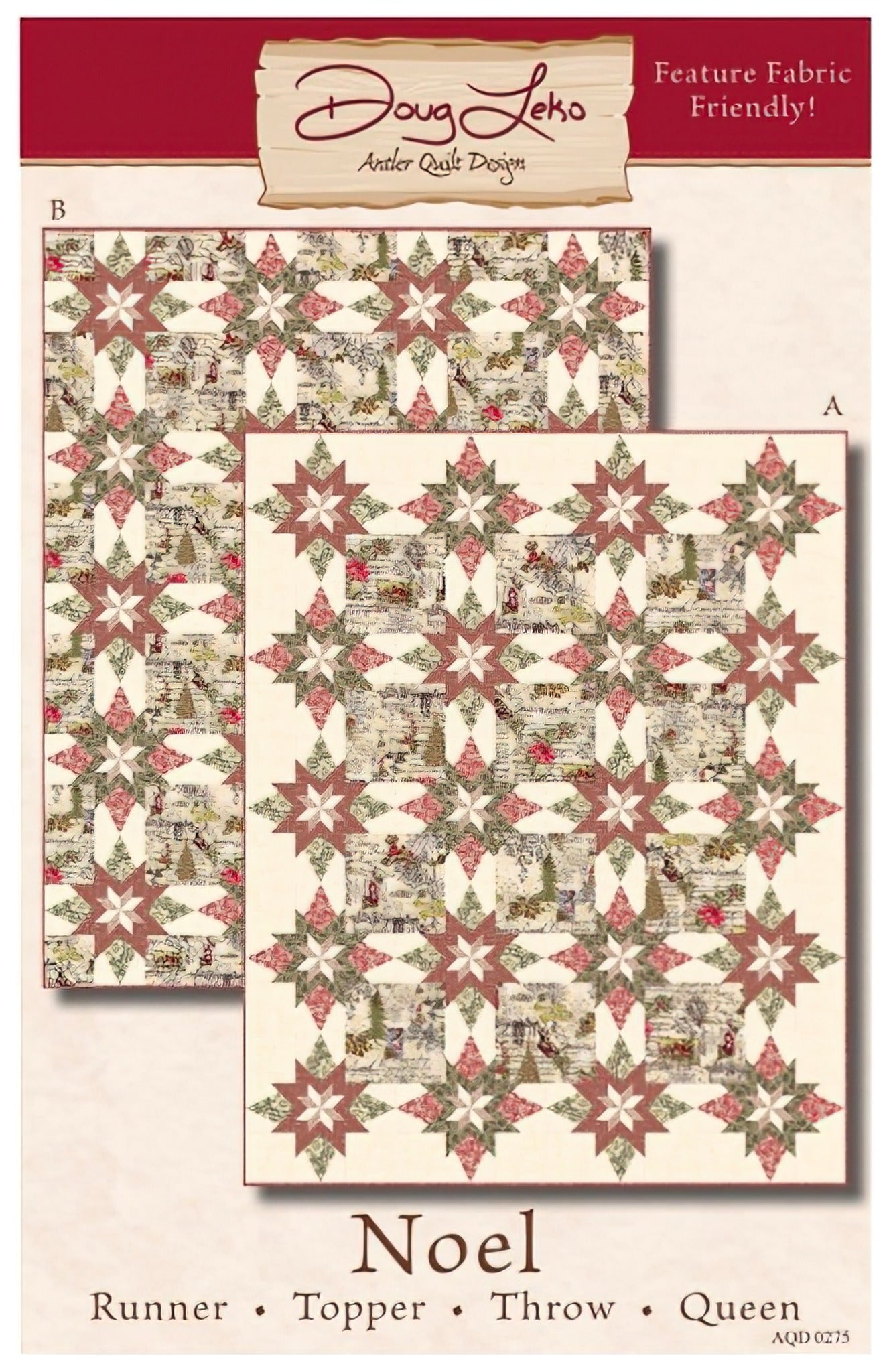 Noel Quilt Pattern by Doug Leko Antler Quilt Design - Walmart.com