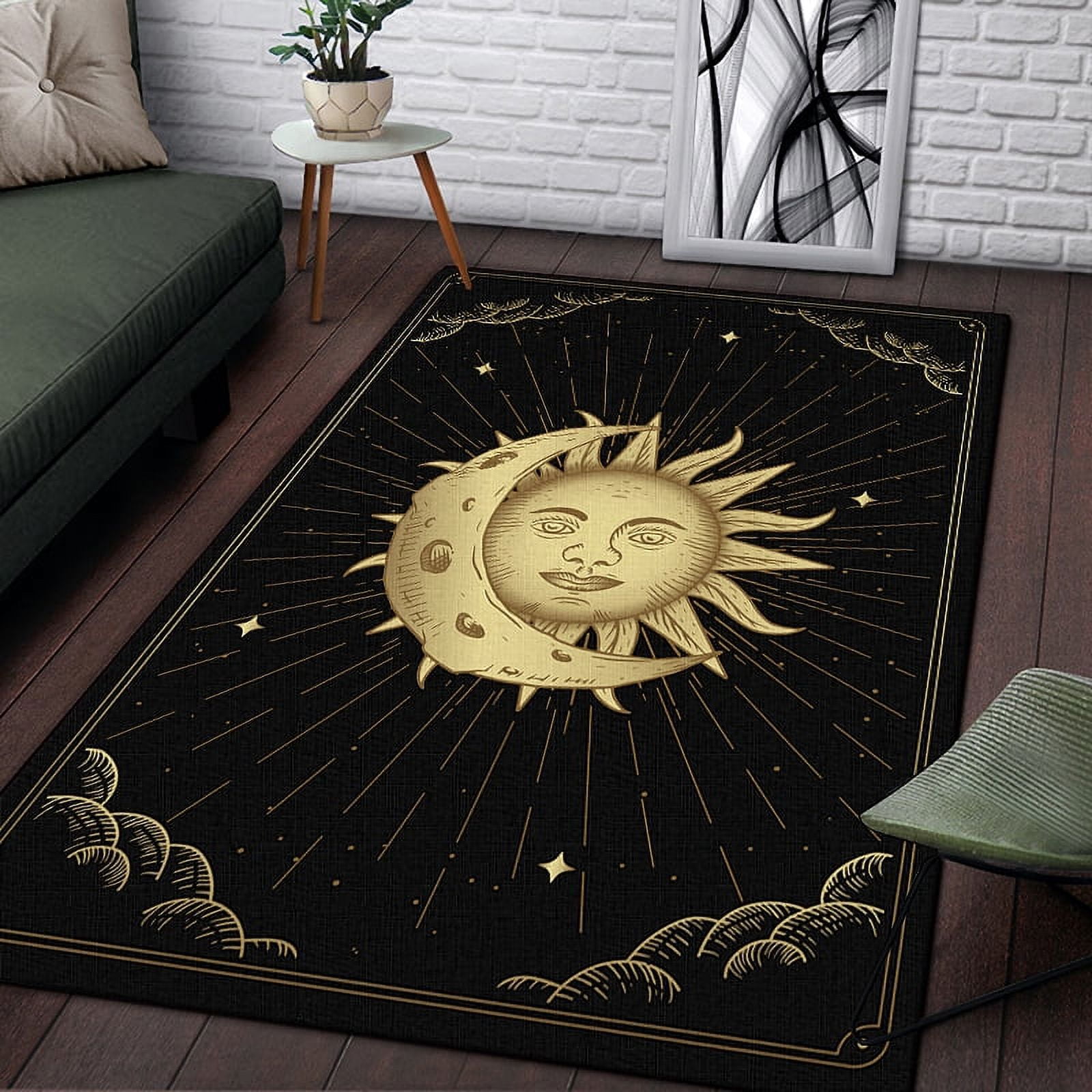 Mysterious Symbol Tarot Carpet Divination Mat Rugs for Bedroom Prayer ...