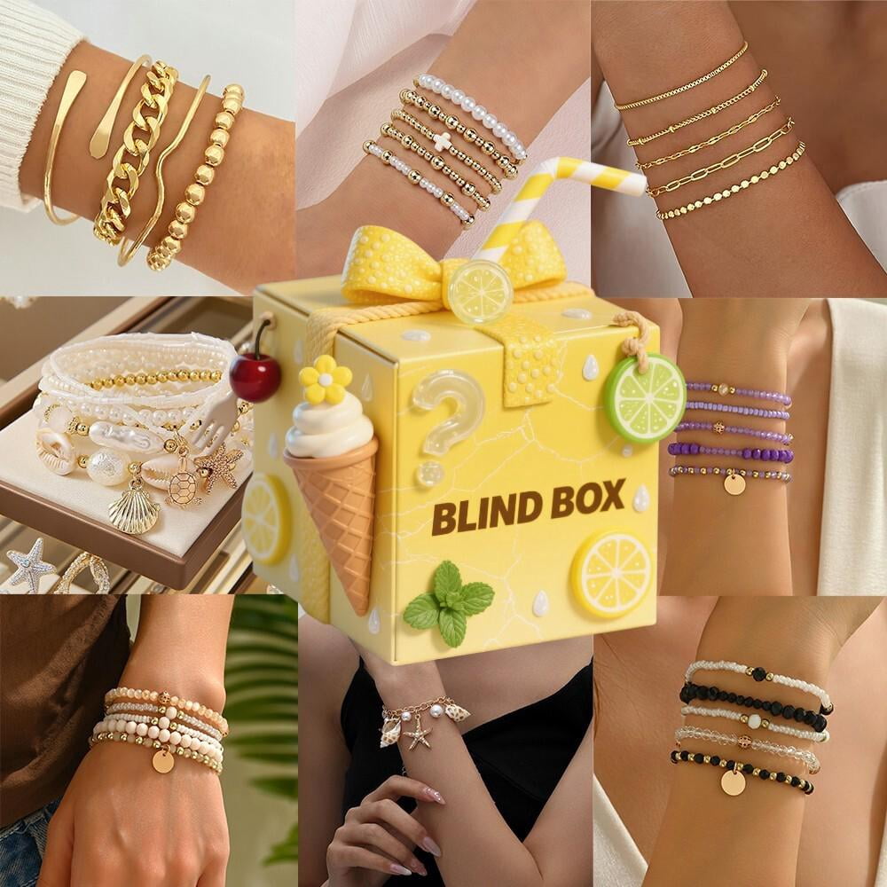 Mystery Blind Box Pearl Bracelet Set 1 of 8 Stackable Christmas Gift ...