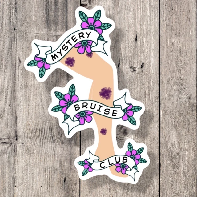 Mystery Bruise Club Stickerkindle Sticker, Stickers For Tablet, College ...