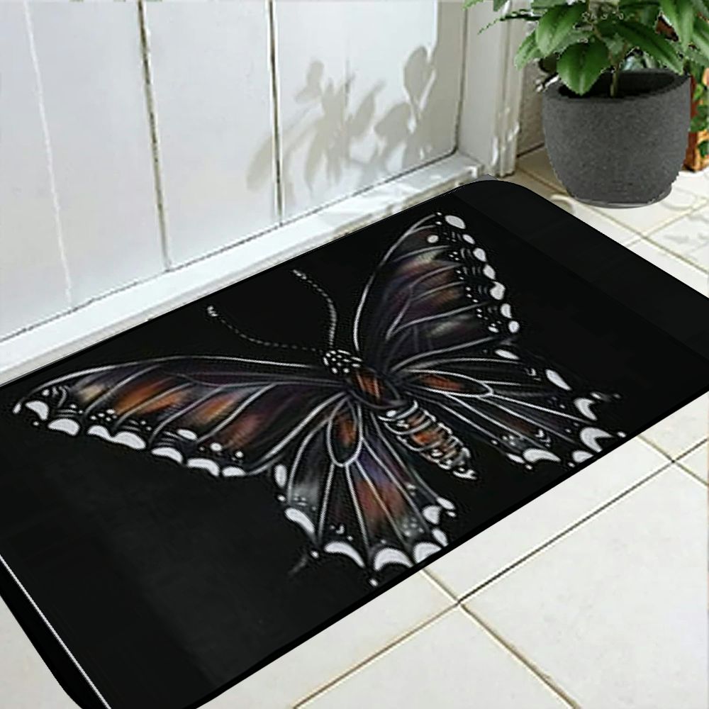 Mystery Butterfly Entry Welcome Doormat , Kitchen, Porch, Mud Shoes ...